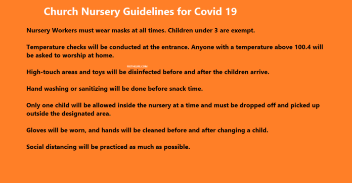 Church Nursery Guidelines for Covid 19 - Updated 2023 - fixthelife