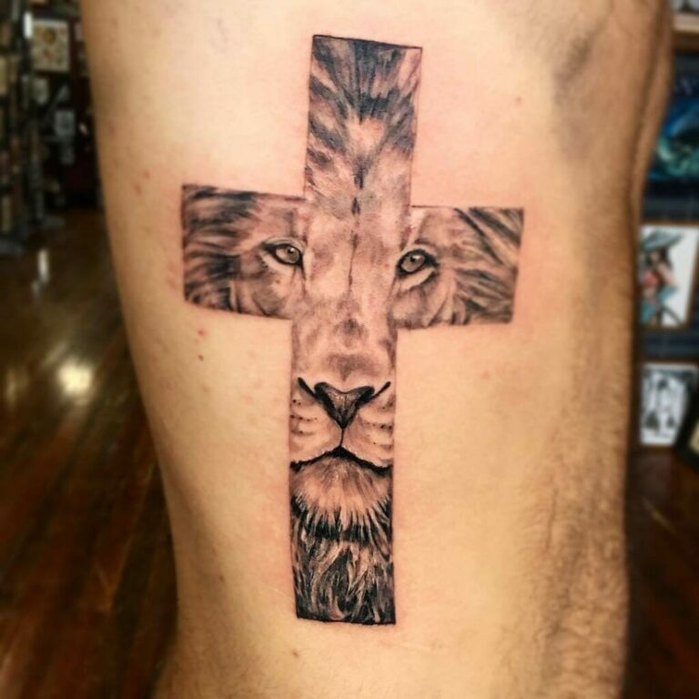 20+ LION AND CROSS TATTOO IDEAS THAT WILL BLOW YOUR MIND! | fixthelife