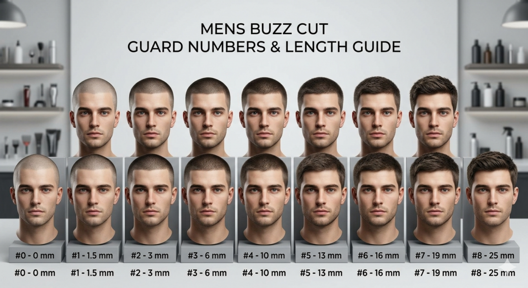 Buzz Cut Guard Numbers Explained: Which Length Should You Choose ...
